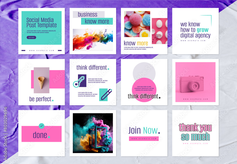 Social Media Post Layout Stock Template | Adobe Stock