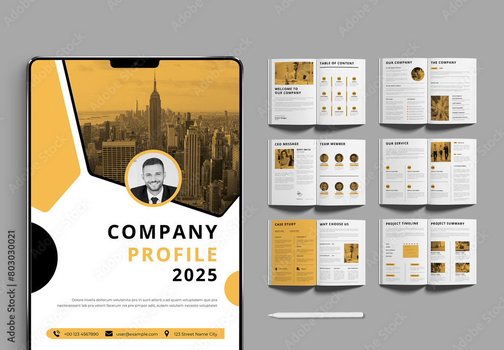 Company Profile Layout Stock Template | Adobe Stock