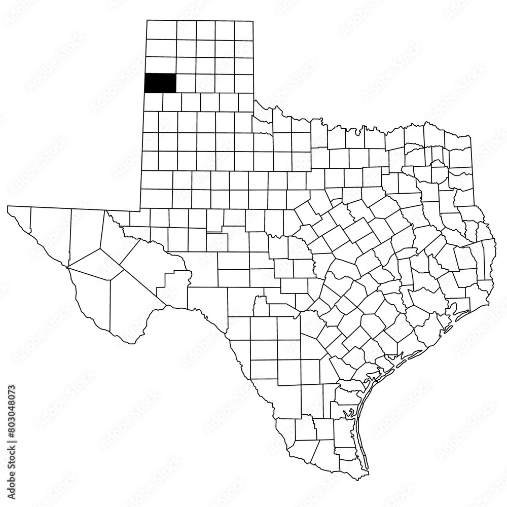 Map of deaf Smith County in Texas state on white background. single ...