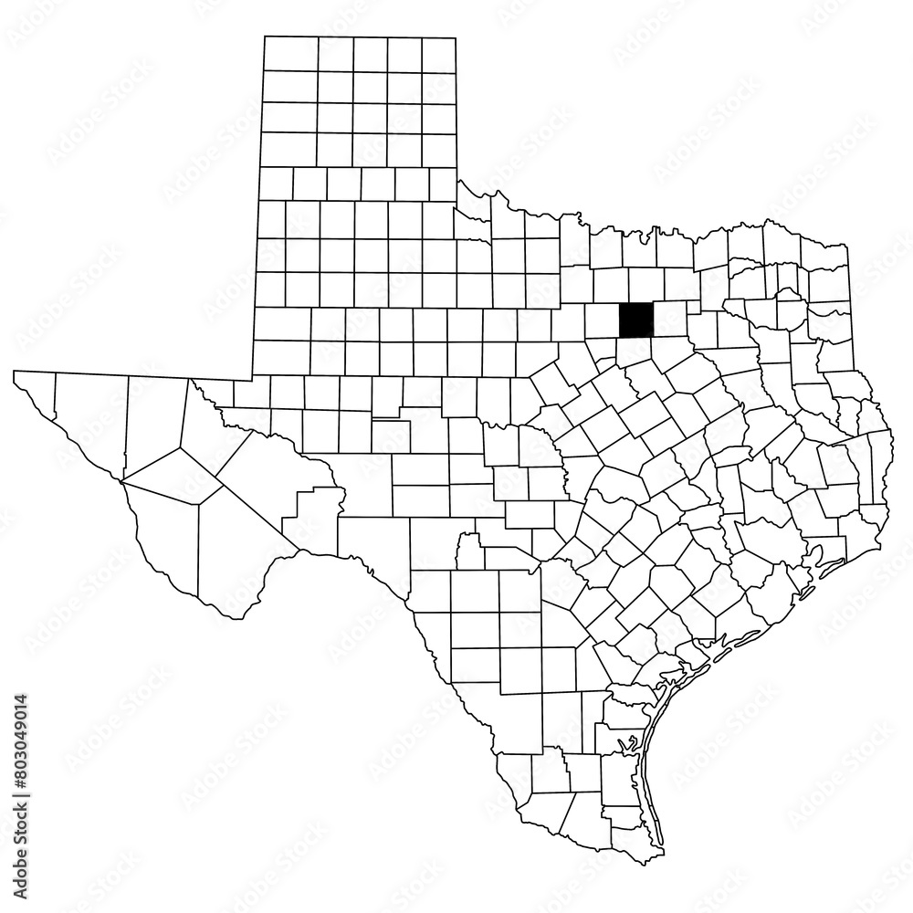 ภาพประกอบสต็อก Map of tarrant County in Texas state on white background ...