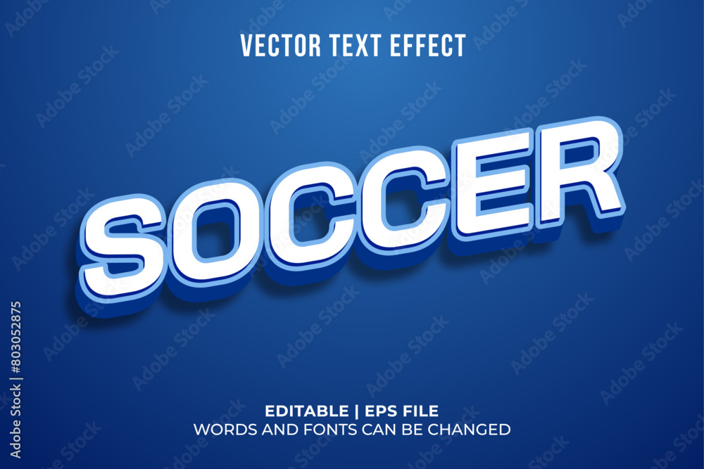 editable soccer text effect template Stock Vector | Adobe Stock