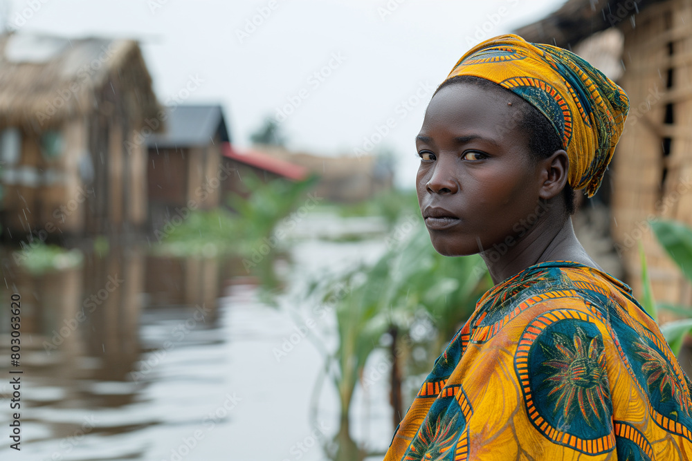 Climate Resilience: An evocative image showcasing communities adapting ...