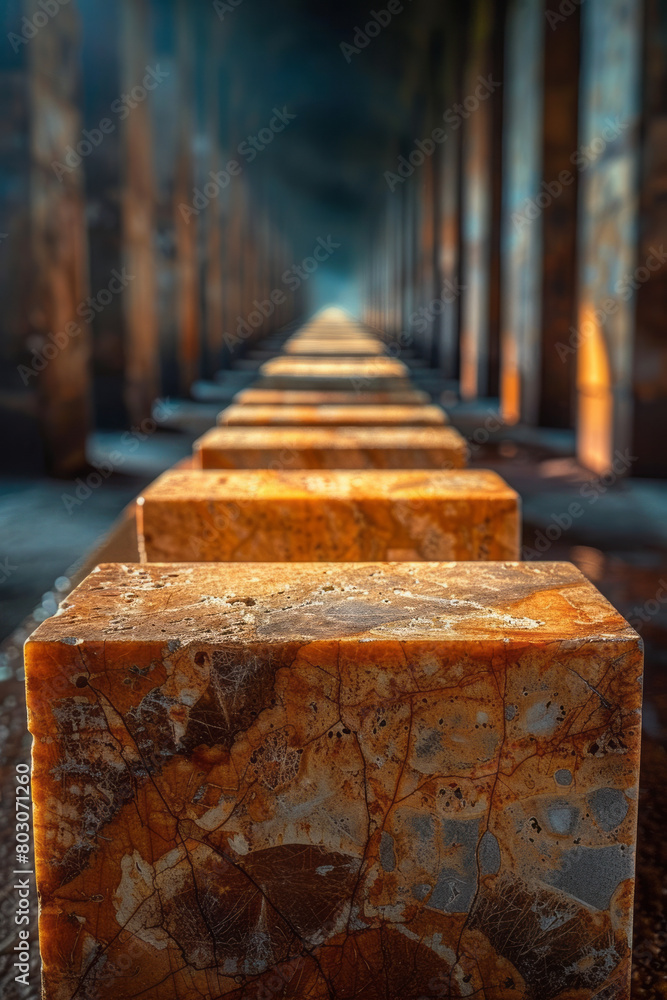 A depiction of the Cantor set, represented as a line of disappearing segments, illustrating the ...