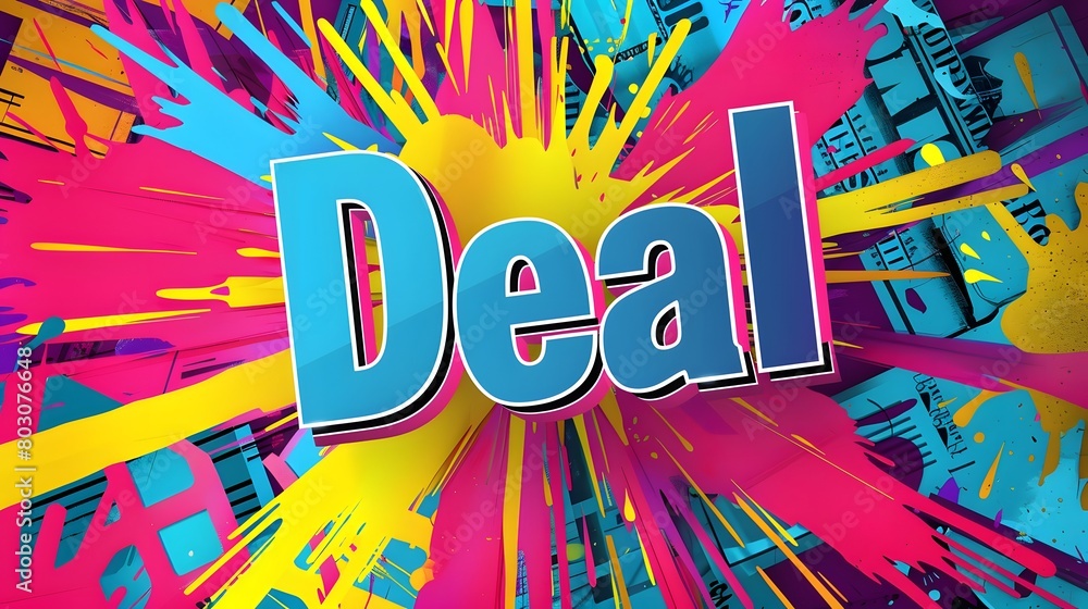 excitement of a clearance sale with a dynamic banner featuring the word ...