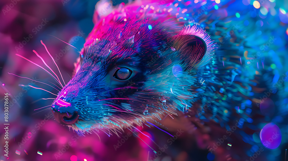 Foto de Holographic Enchantment: Transparent honey badger Closeup ...