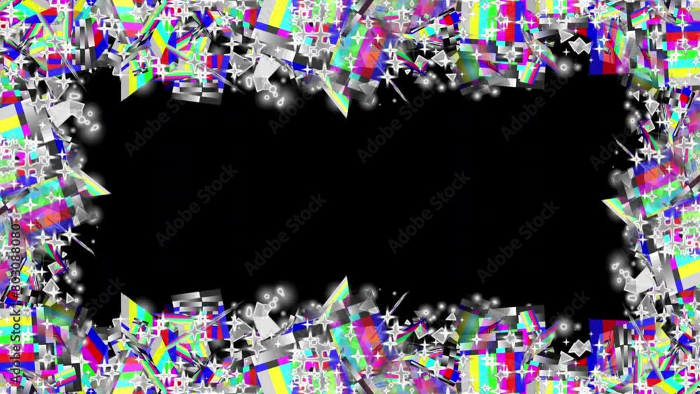 Colorful Shining Display Frame - 4k. animation with particle lights for ...