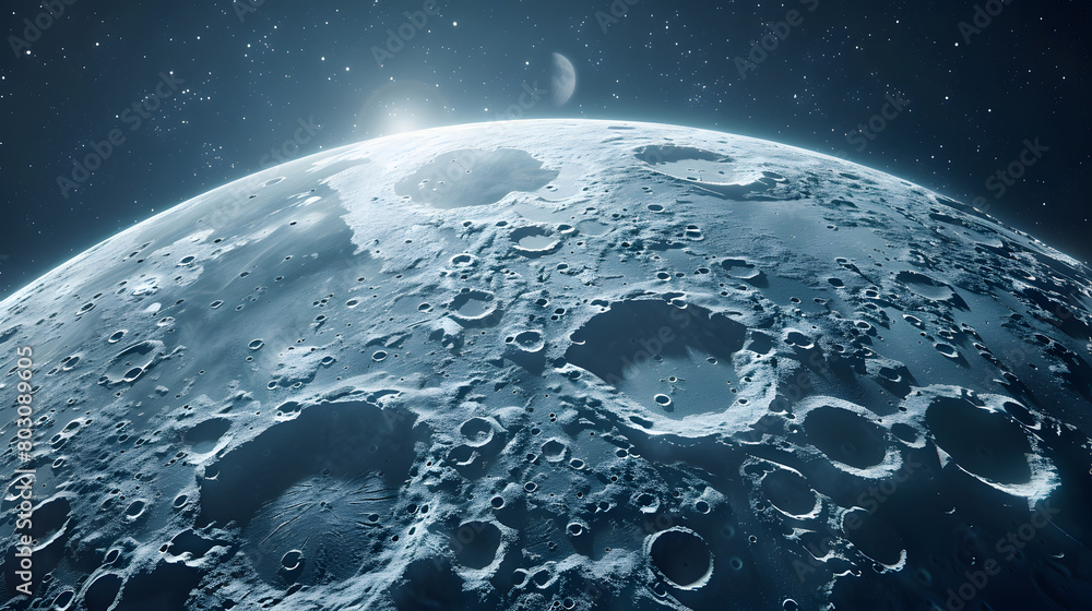 Extremely detailed Extreme closeup, unreal imagination with Moon, boca ...