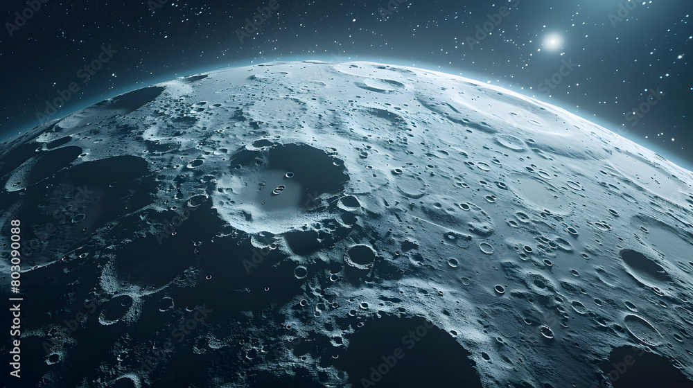 Extremely detailed Extreme closeup, unreal imagination with Moon, boca ...