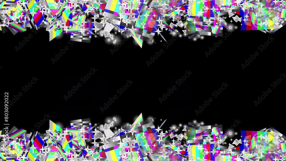 Colorful Shining Display Frame - 4k. animation with particle lights for ...