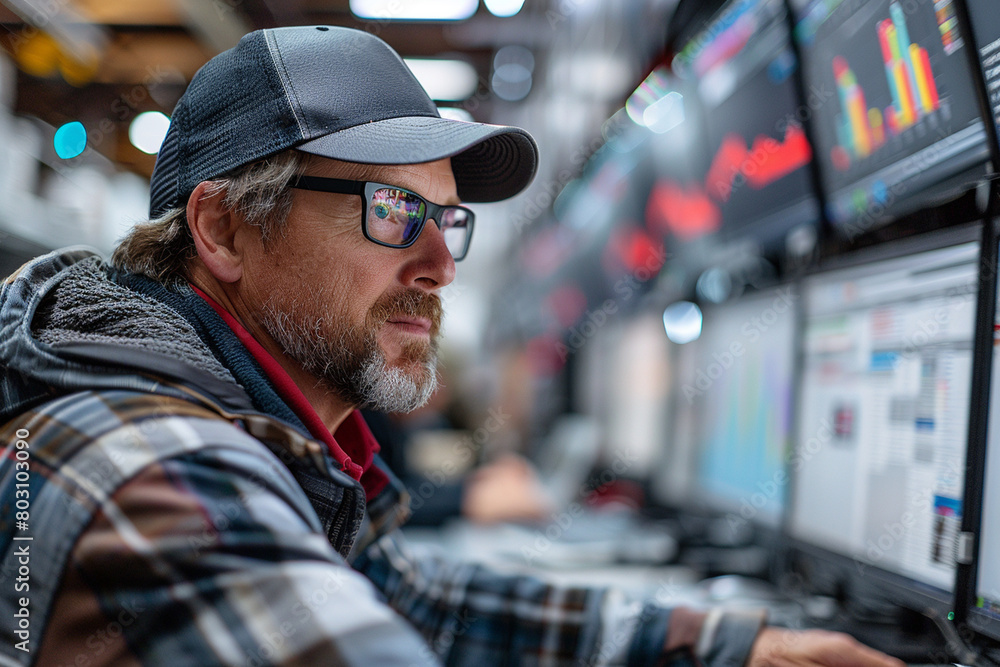 A group of operations analysts optimizing processes and workflows ...