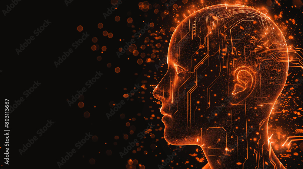 Technical background with silhouettes of men Vector scientific ...