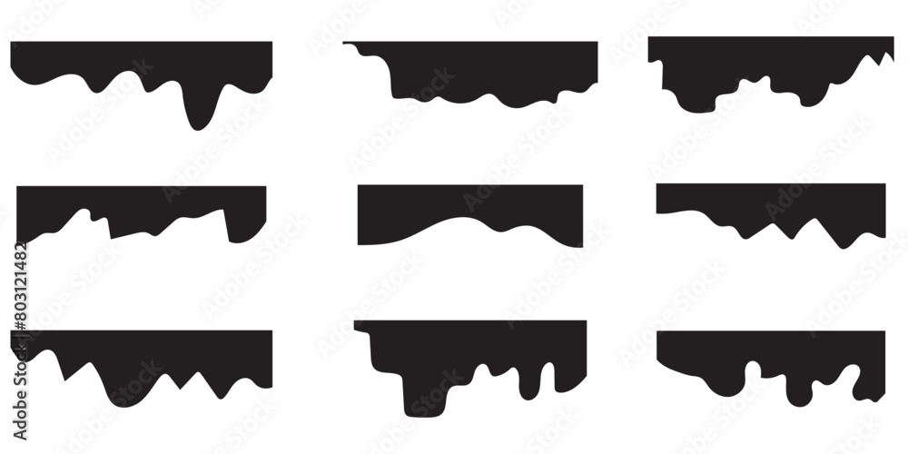 Border shape for website design. Vector banner header and separator ...