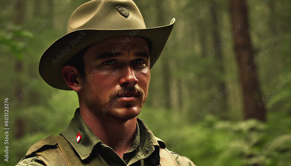 World Ranger Day. July 31st. The concept of the holiday. Ranger in ...