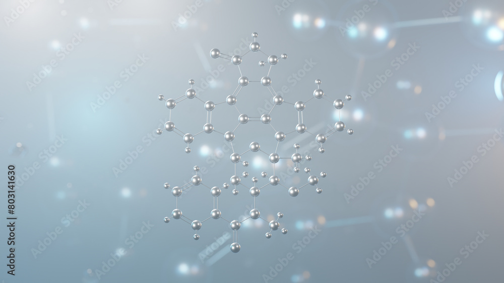 midostaurin molecular structure, 3d model molecule, protein kinase ...