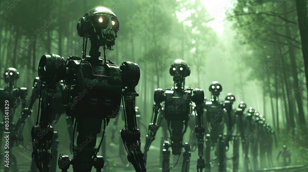 Self Replicating Robots In A Post Disaster Area Rapidly Increasing Numbers To Assist In Search