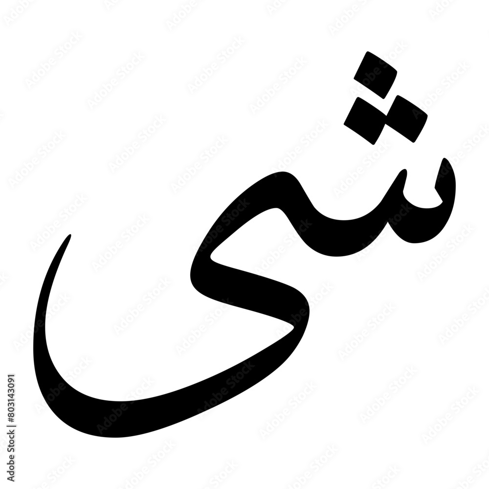 Shaya Muslim Boy Name Sulus Font Arabic Calligraphy Stock Vector ...