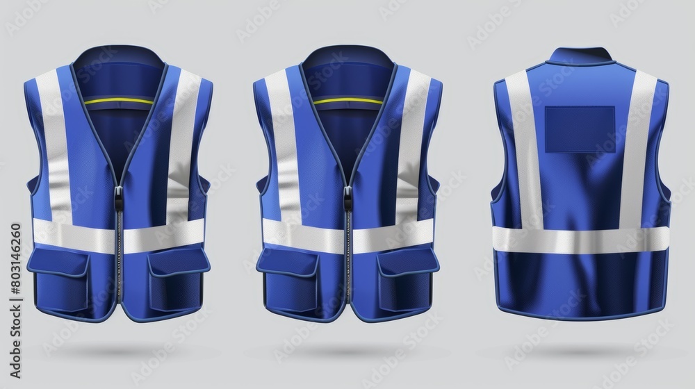 Media safety vest with reflective stripes. Uniform for journalists ...