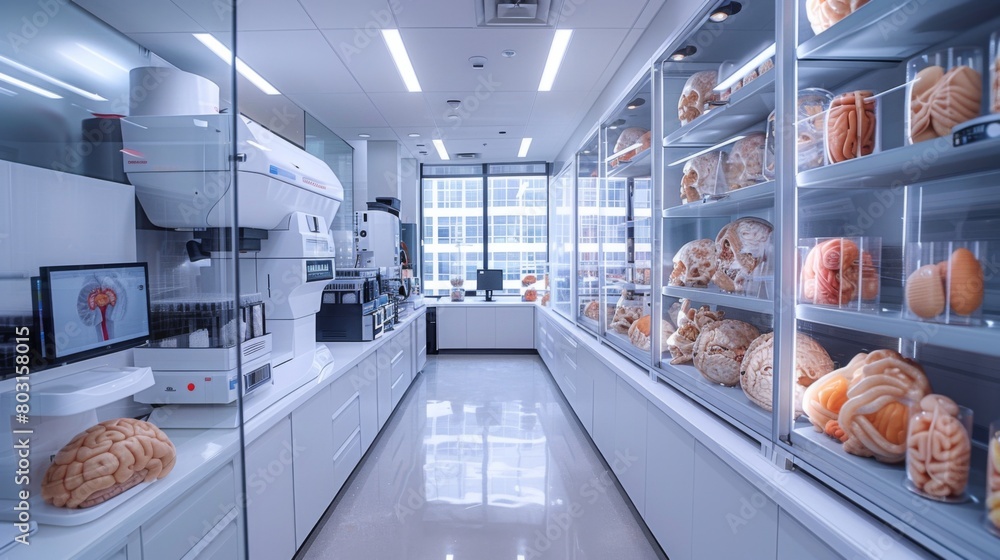 Create an image of a medical school laboratory where students learn ...