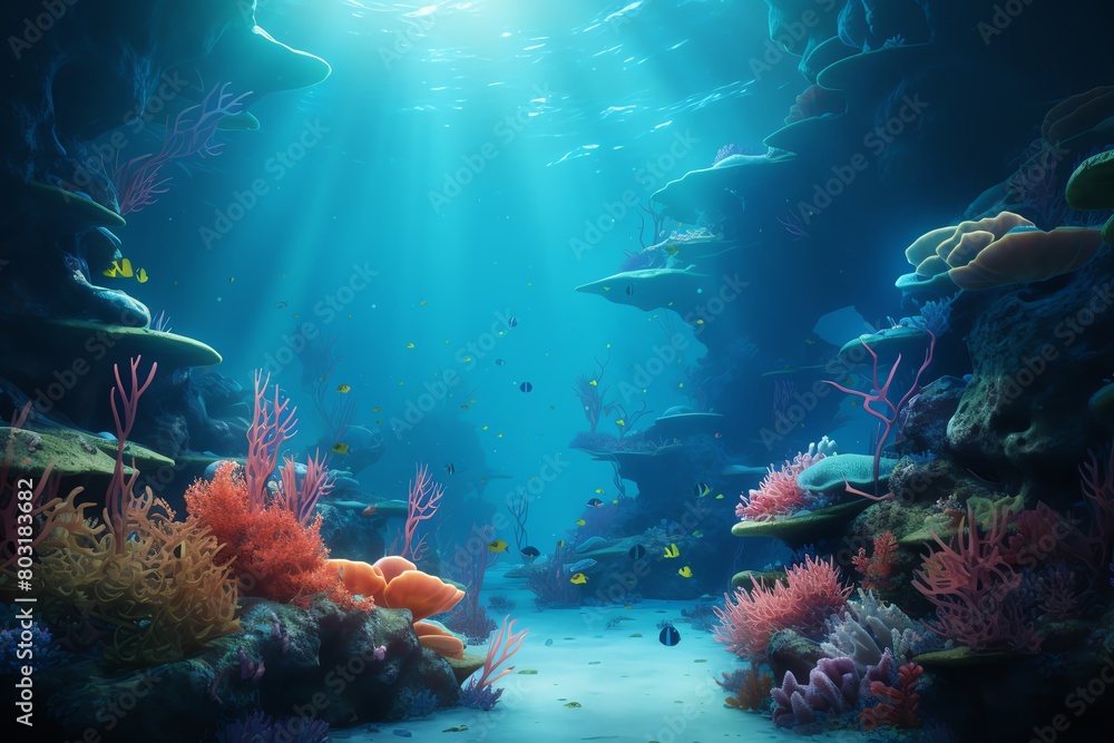 Illustrate the depths of Underwater Worlds through digital 3D rendering ...
