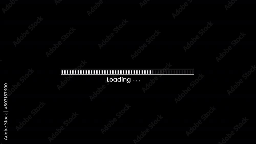 Loading progress bar Animation on black background, Simple Loading bar ...