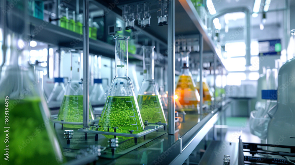 High Definition Visualization Of A Biotech Lab Engineering Enzymes For Cleaner Industrial