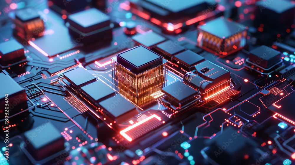 Show the potential of edge computing with an image of devices ...