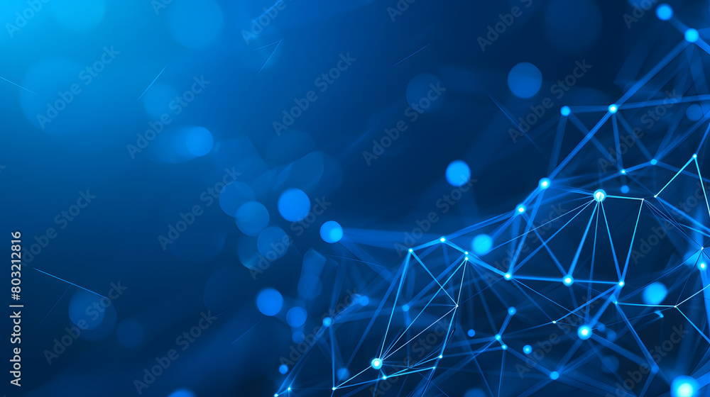 ภาพประกอบสต็อก Network Background with Shine light of line and dot ...