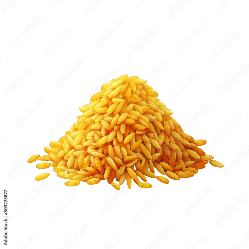 PNG rice grains 3d icons and objects , in cartoon style minimal on ...