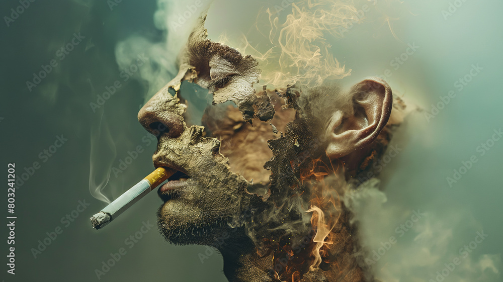 The downfall of smoking Image of a man smoking a cigarette is ...