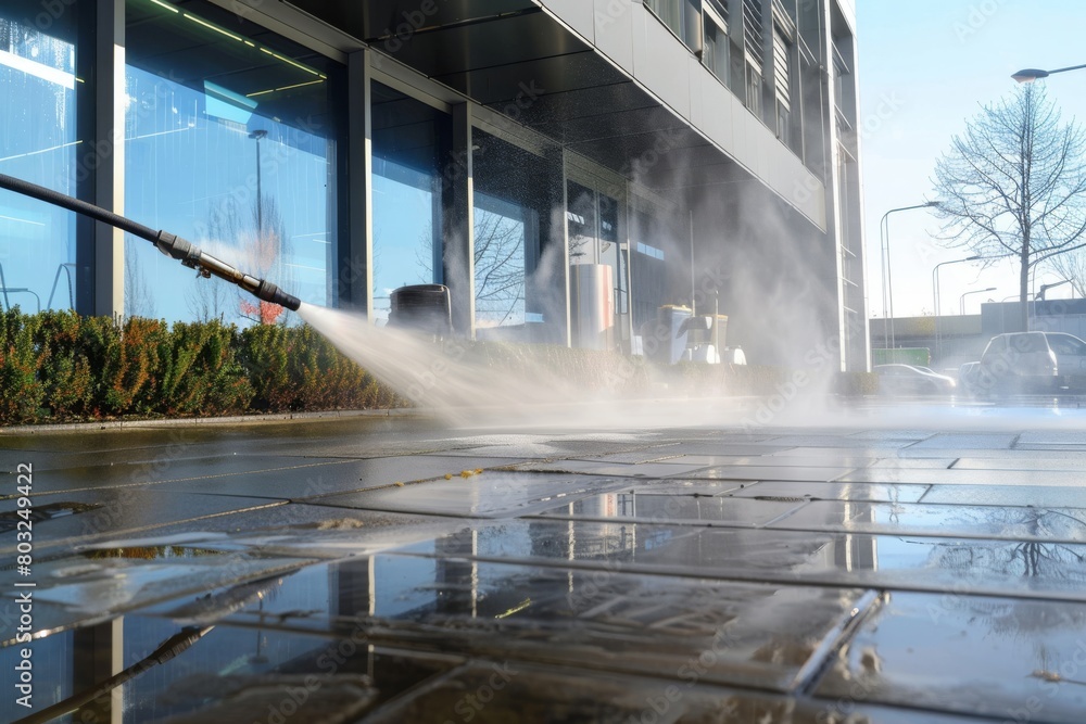 Foto de Thorough and professional outdoor surface disinfection using ...