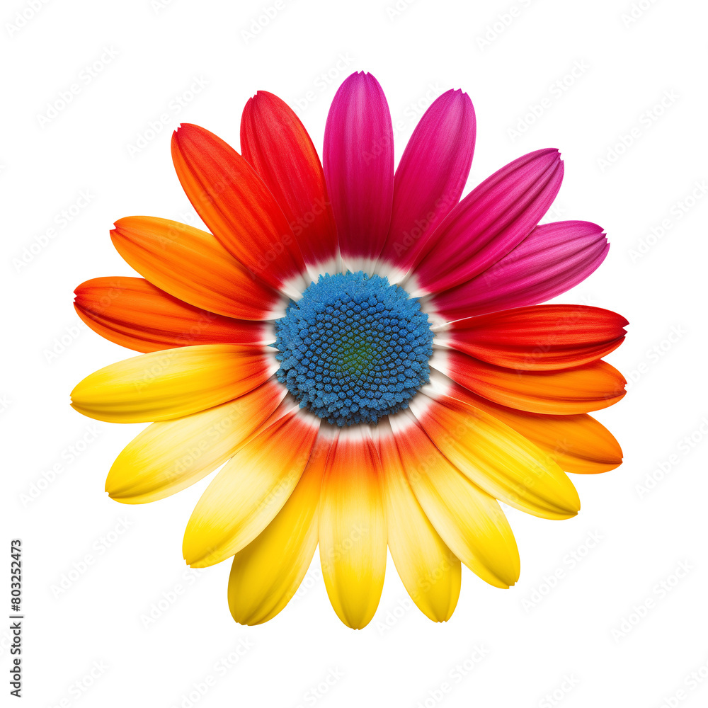Daisy Flower, Colorful Daisy, Rainbow colored daisy flower on ...