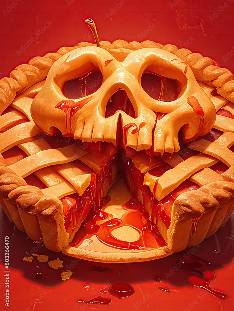 Poison Apple Pie A classic apple pie with a pastel crust and adorable ...