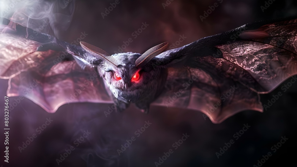 Encounter with the Mothman: A Cryptid Creature with Glowing Red Eyes and Wings in Point Pleasant ...