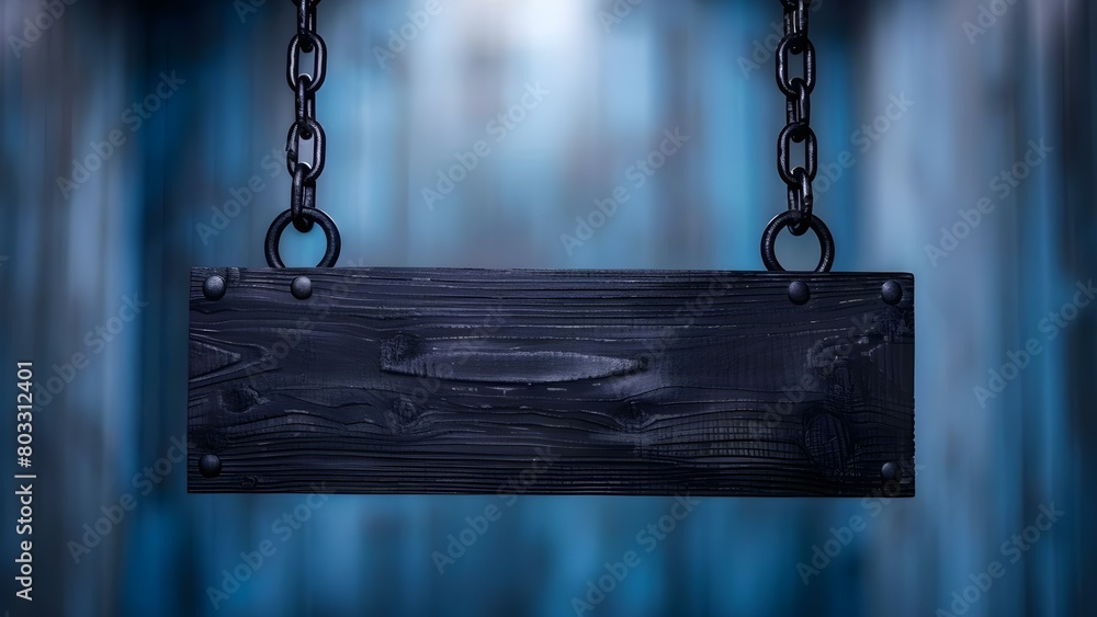 Vintage black hanging signboard mockup for business logo branding and ...