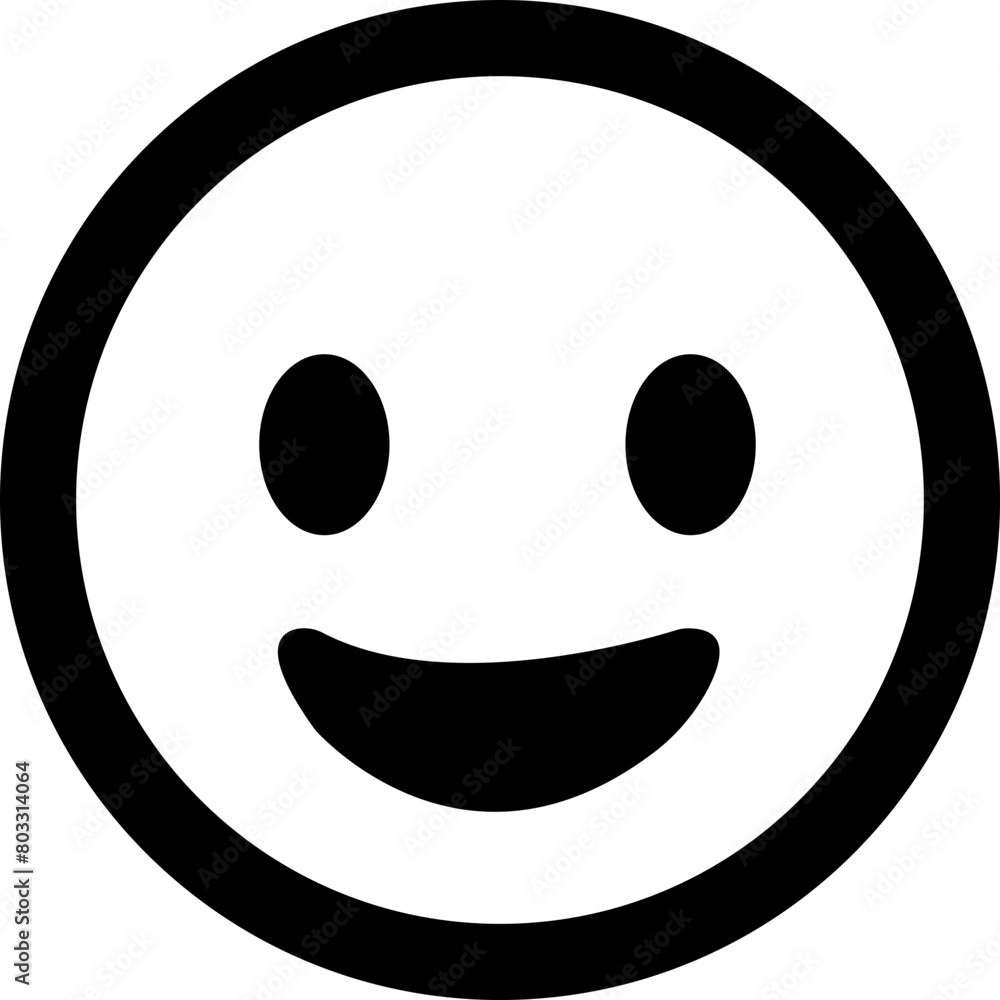 Smiley Face, Happy positive emoji icon. positive facial expression ...