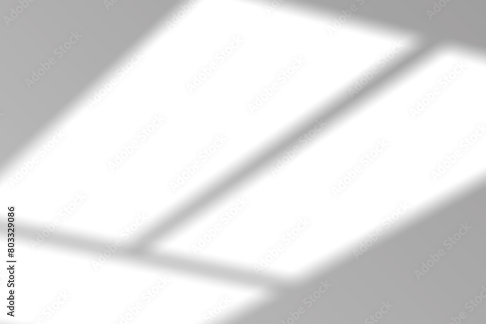 Realistic window shadow overlay effect on transparent background ...