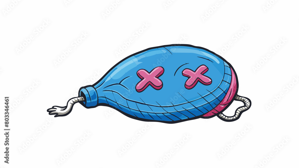A deflated balloon once inflated with life now lying on the ground its ...