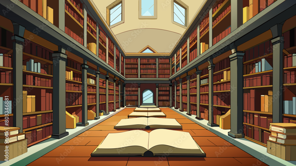 A grand library filled with thousands of leatherbound books was Sirs ...