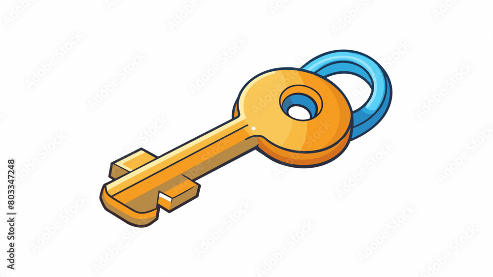 A key inserted into a lock The ridges and notches on the key match the ...