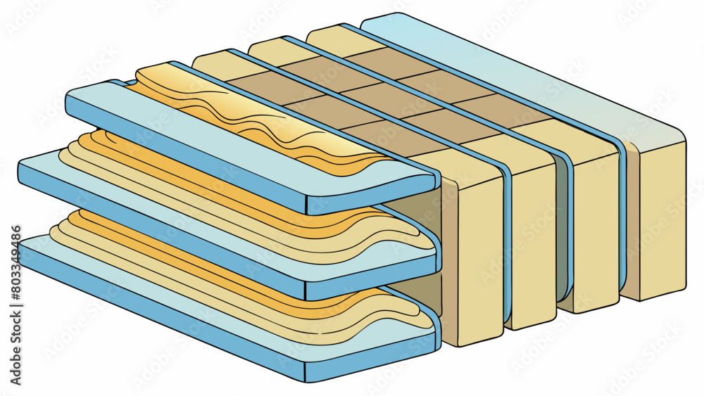 A series of platelike structures stacked together like a deck of cards ...