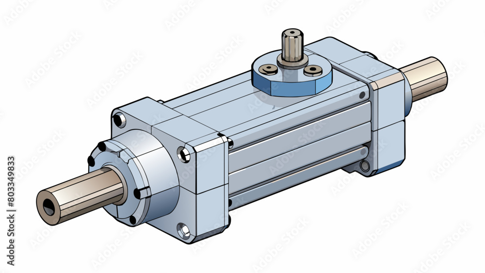 A sleek and compact electric actuator with a sy aluminum body and ...