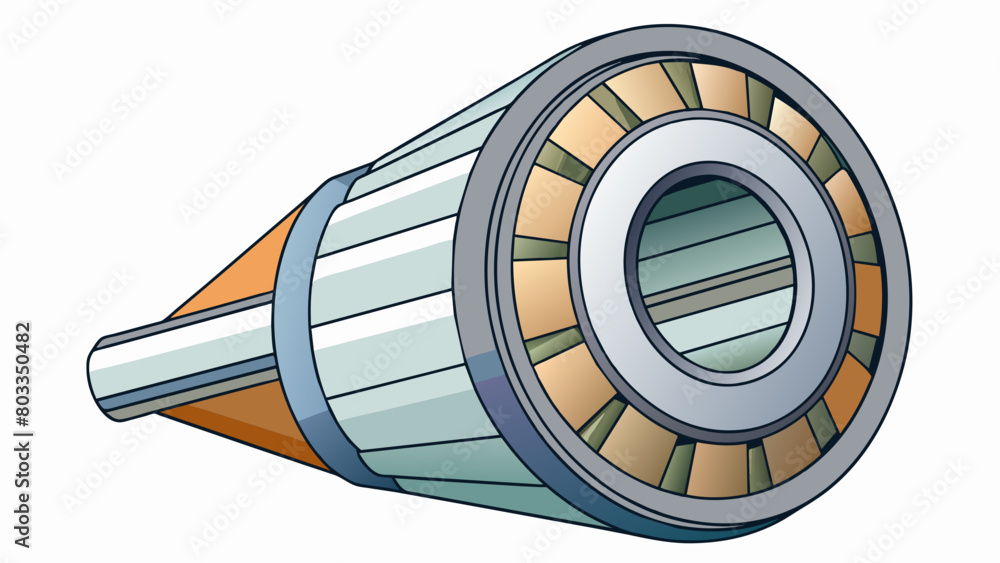 A tapered roller bearing has a conical shape with the larger end ...