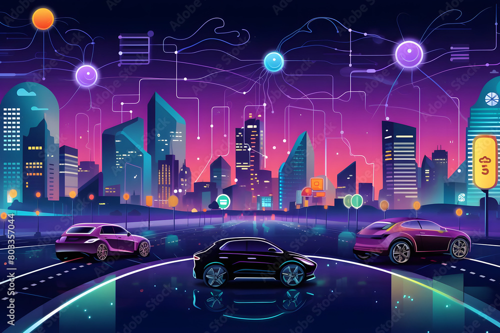 Automotive Connectivity Banner, Connected Vehicles and Autonomous ...
