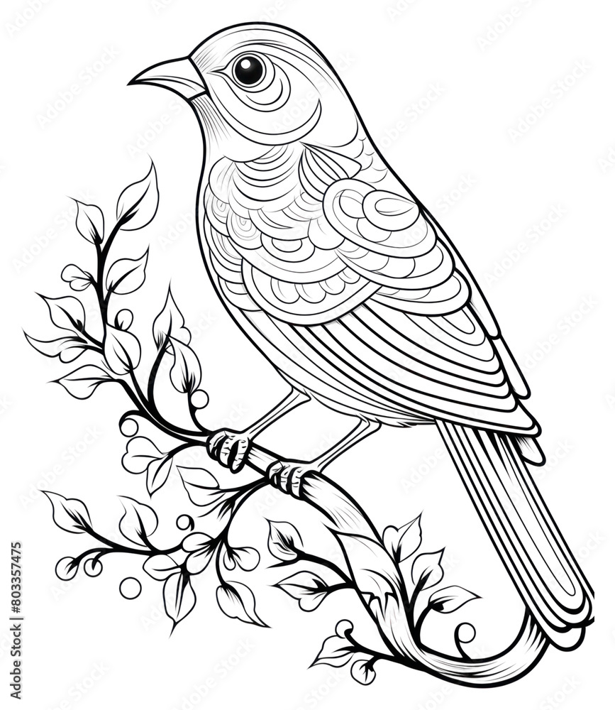 PNG Bird sketch drawing doodle. Stock Illustration | Adobe Stock
