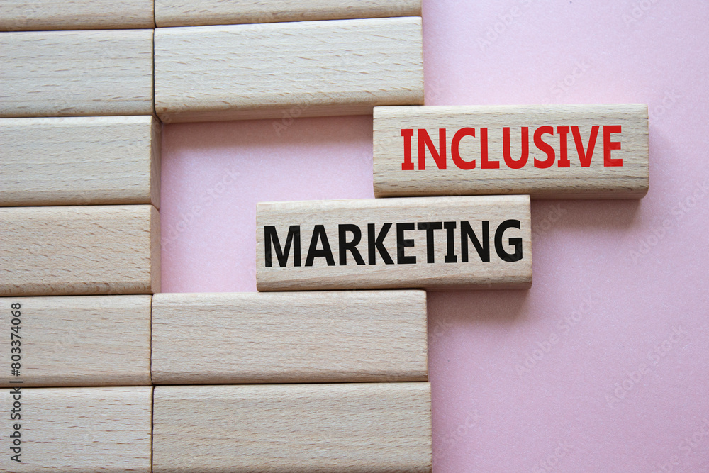 Inclusive Marketing symbol. Wooden blocks with words Inclusive ...