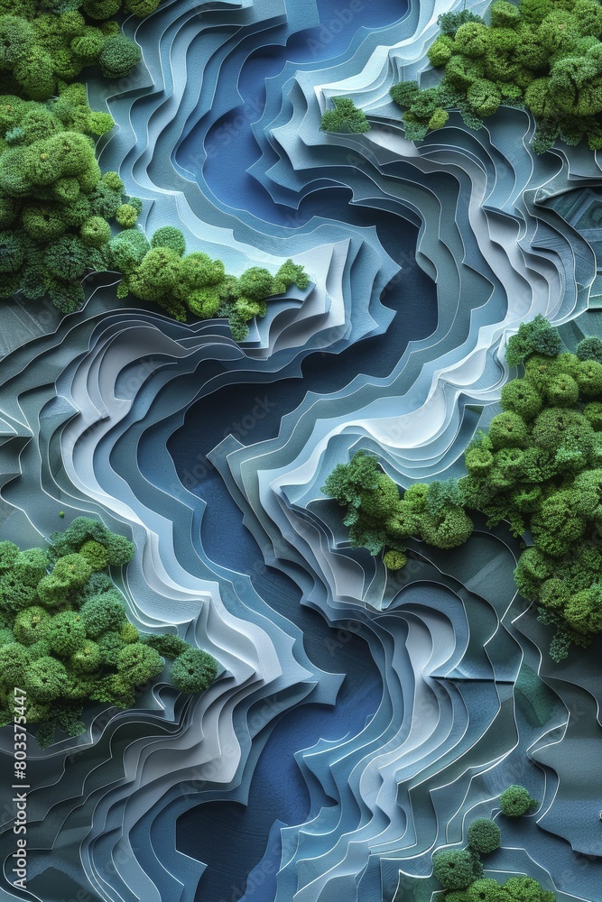 Sustainable tech solutions for water purification visualized in ...