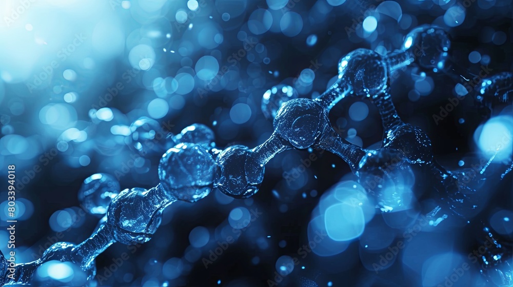Abstract blue science technology background with molecules Stock ...