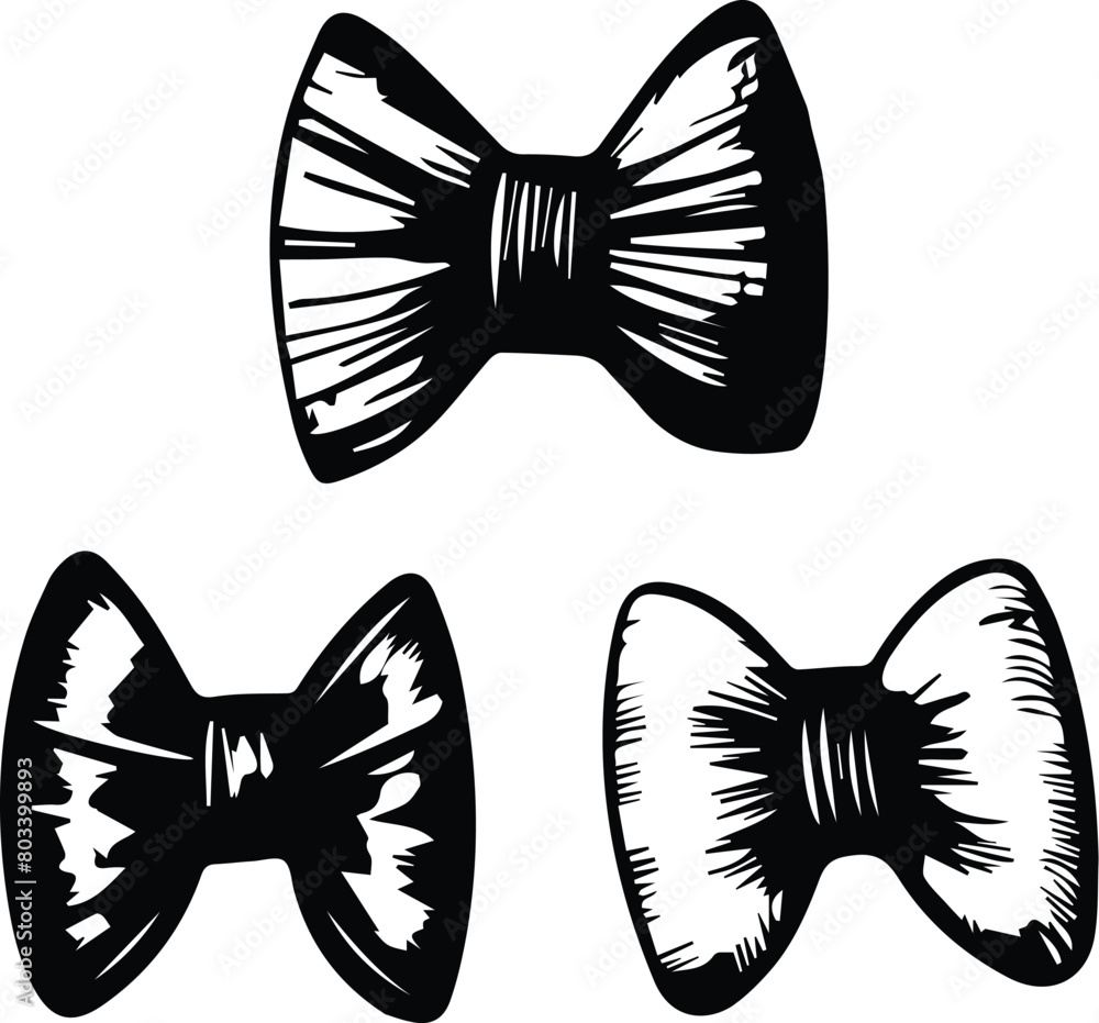 bow silhouette - Ribbon Bow tie Stock Vector | Adobe Stock