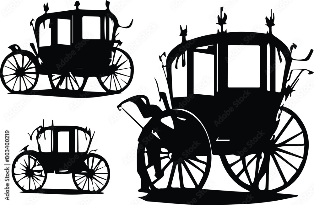 Carriage silhouette, Horse Carriage SVG, Coach Svg, Carriage Clipart ...