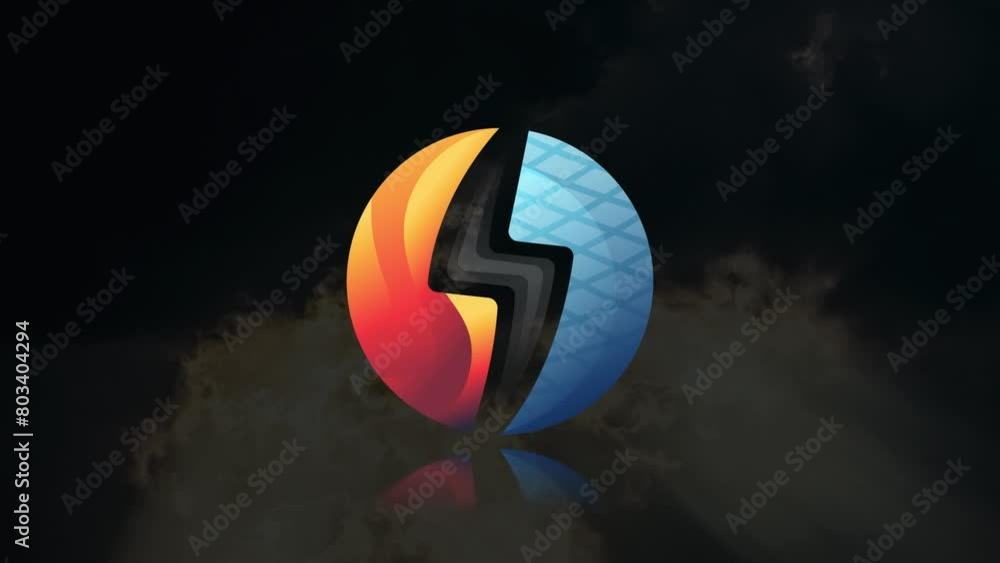 Solar Logo Animation, Animation Solar Logo, Solar Energy Logo With ...